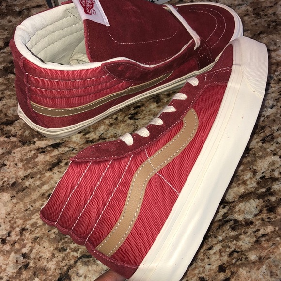 Vans | Shoes | Vans Og Sk8hi Lx Suede Canvas Sun Dried Tomato | Poshmark